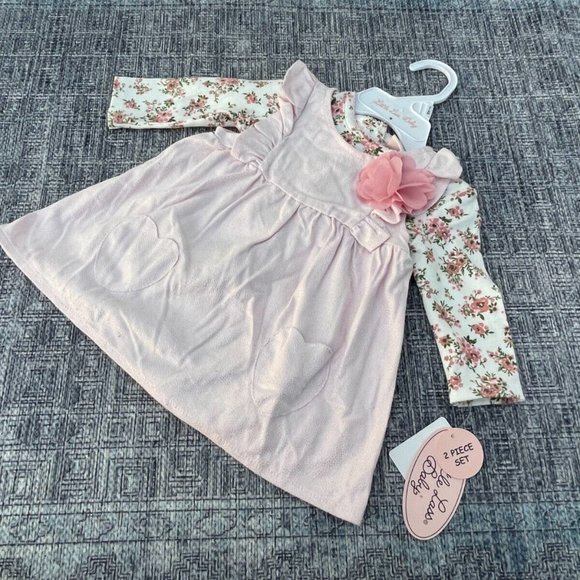 Little Lass | Dresses | Little Lass Baby Girl 2 Peice Jumper Set Floral ...